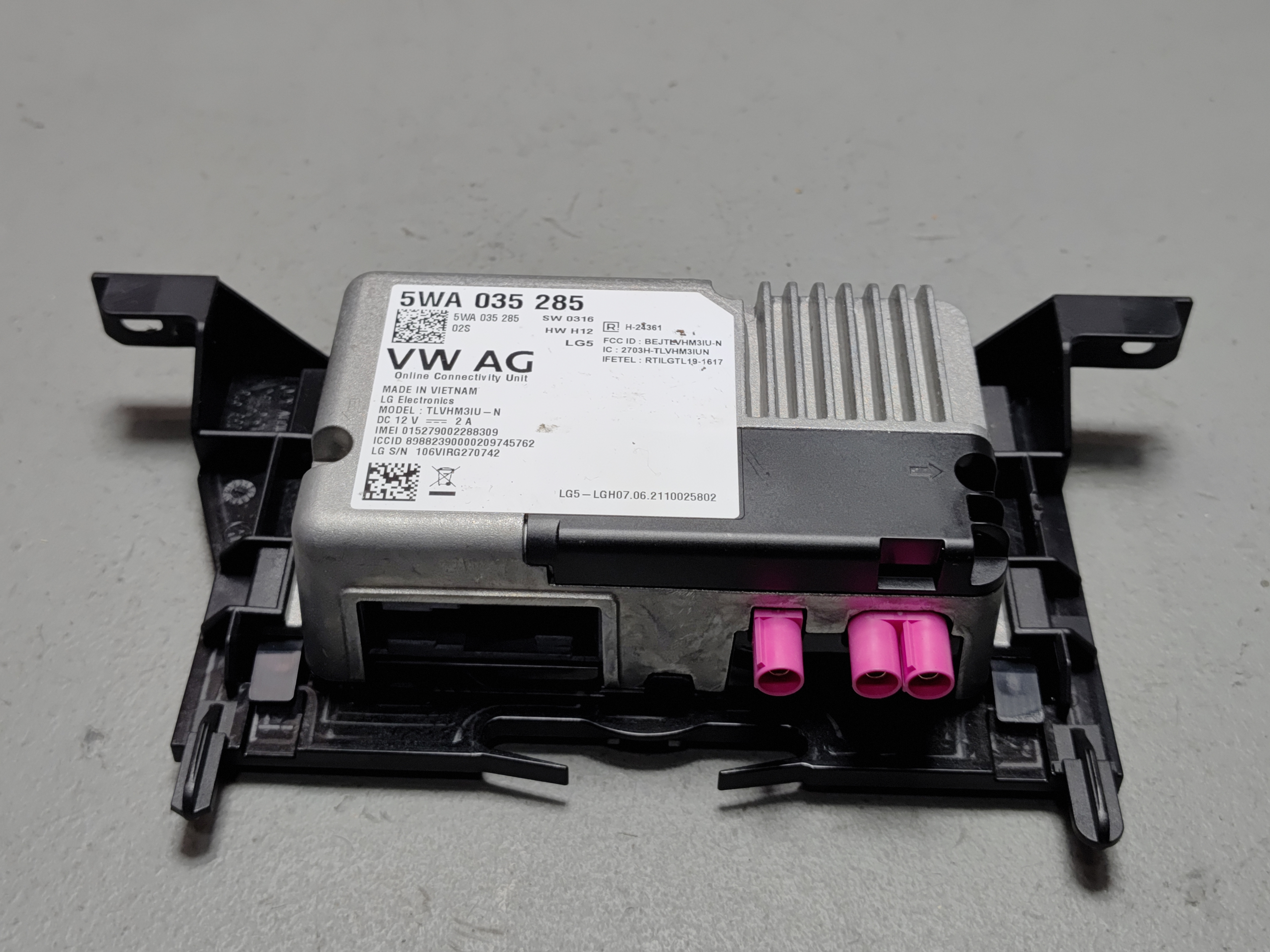2021 VOLKSWAGEN ATLAS TELEMATICS COMMUNICATION CONTROL MODULE UNIT W ...
